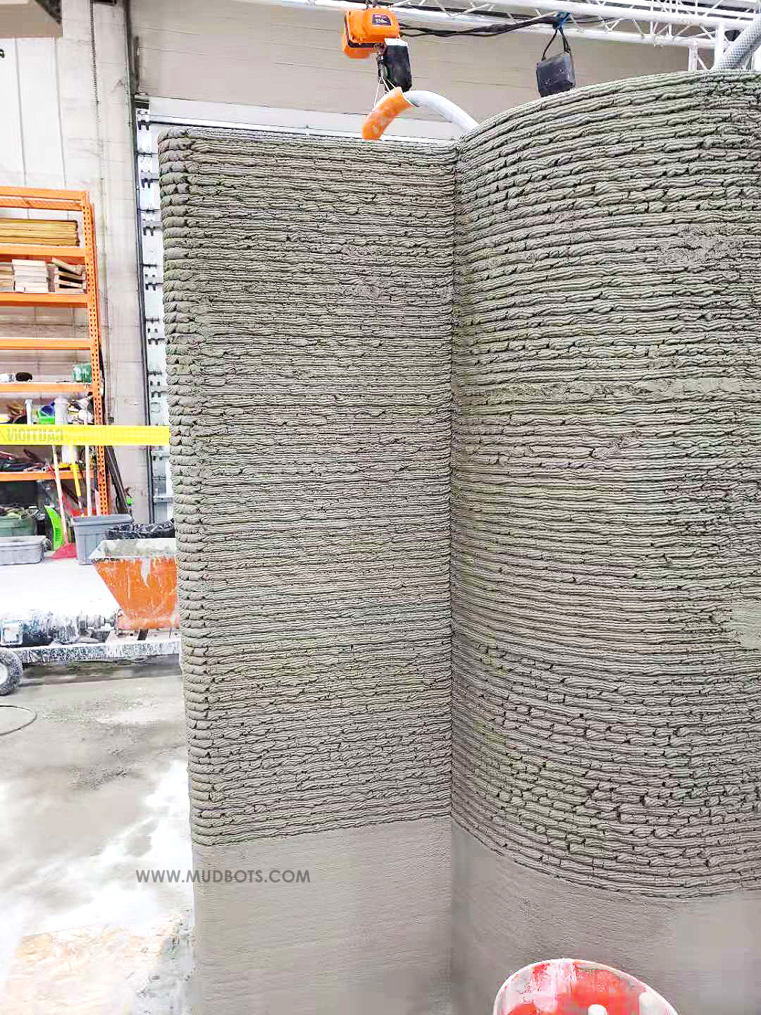 Concrete Wall using 3DCP Technology | MudBots Gallery